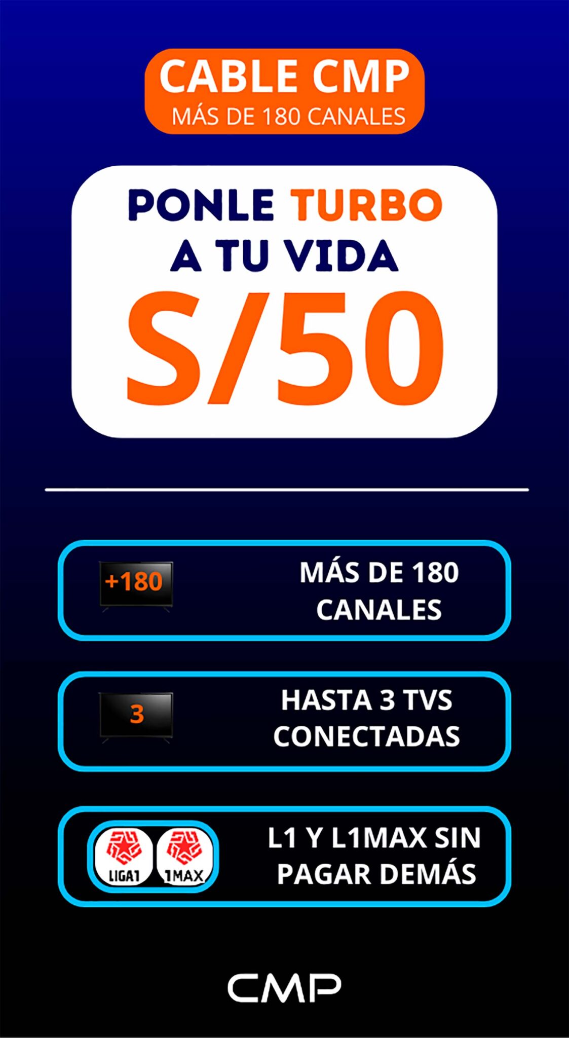 Cable CMP - Cable Mundo Perú - Internet vía fibra óptica y de Tv. por cable